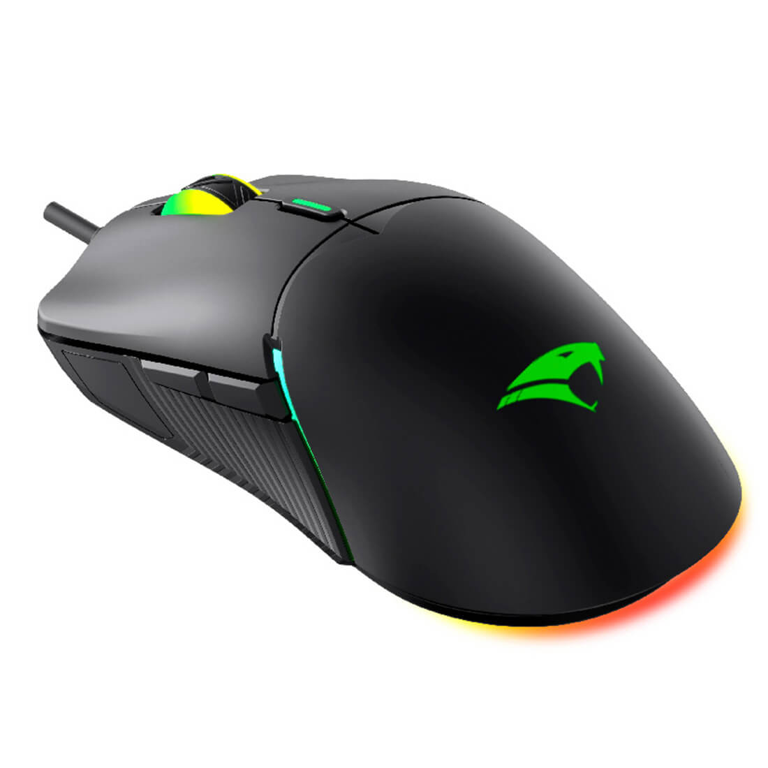 Mouse Gamer com Fio e RGB 7200 DPI Ergonômico Alta Precisão Naja Viper ...