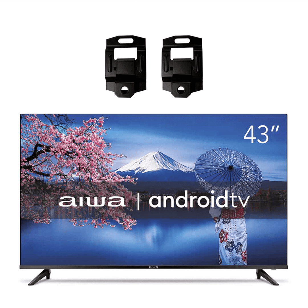 Smart TV 43" Aiwa Full HD com Suporte de Parede Fixo Brasforma BL02 ...
