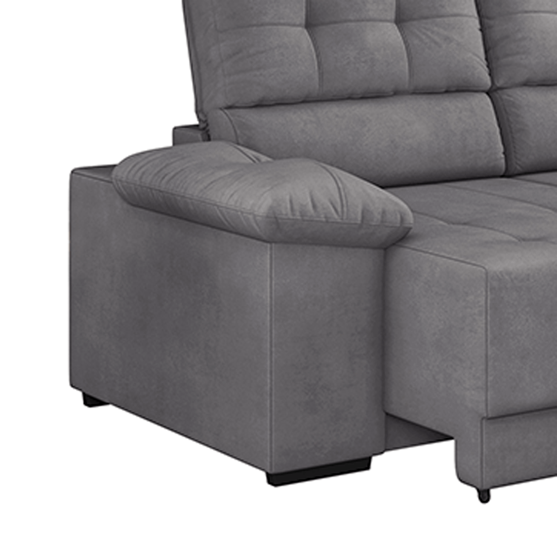 Sofá de Canto 5 Lugares Reclinável Frirenze Resistente e Confortavél em Veludo 300cm - Cybelar